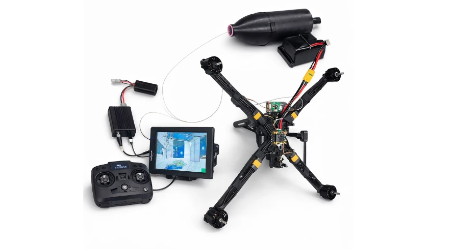 Fiber Optic Drone Circuit Board for Fiber-Guided UAV Systems