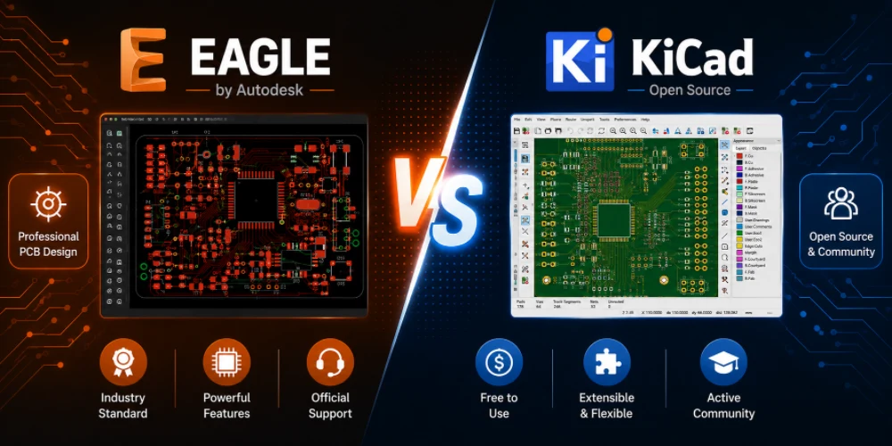EAGLE vs KiCad in 2026: Why the Comparison Now Has a Clear Winner